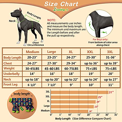 LovinPet Large Dog Pjs Post Surgery Wear/Triangles Blizzard Blue Prints/Post Surgery Shirt/UV Protection, Pet Anxiety Relief, Wound Care for Large Dog Onesies