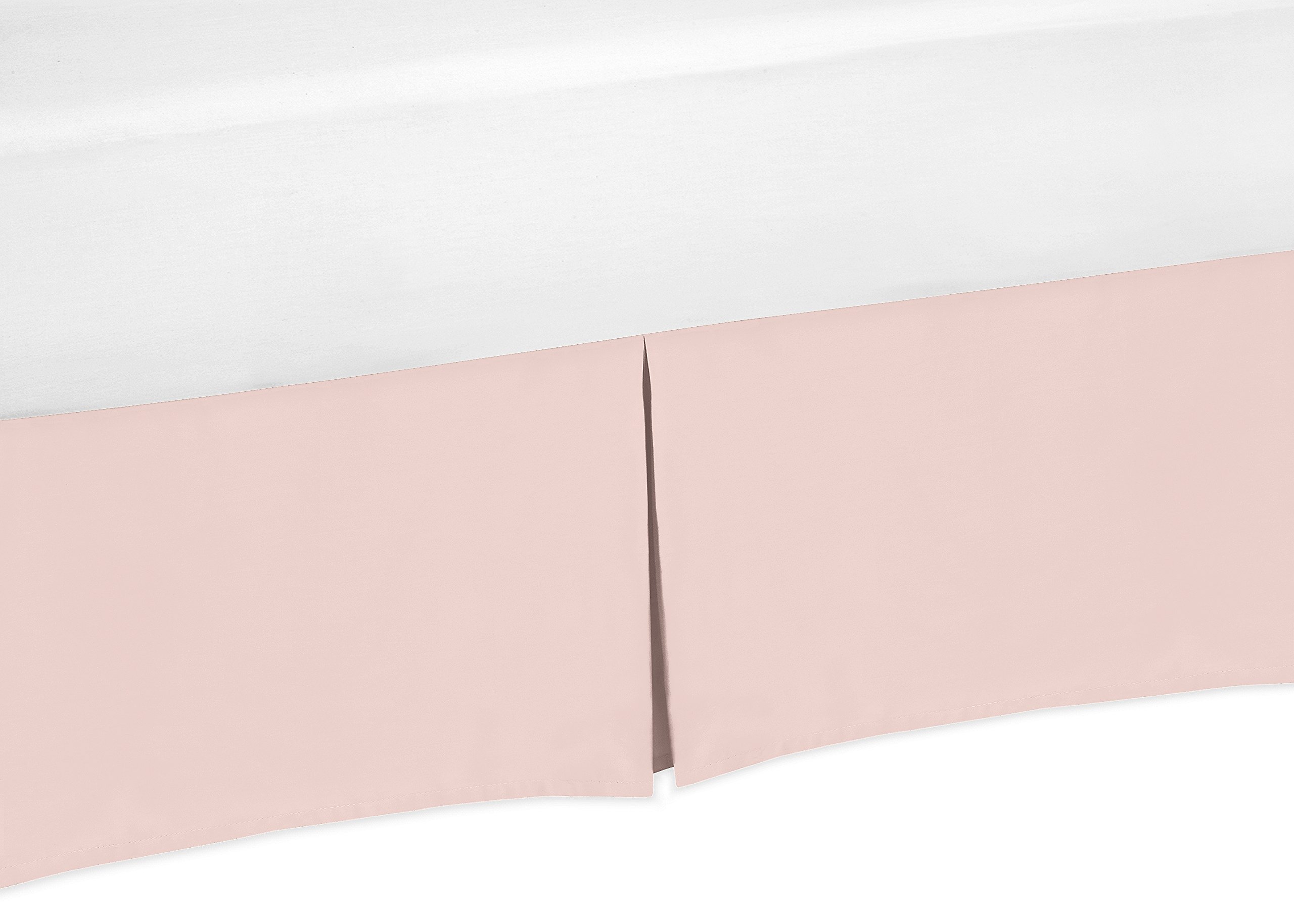 Blush Pink Baby Girl Pleated Crib Bed Skirt Dust Ruffle for Bedding Collections by Sweet Jojo Designs