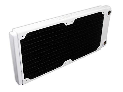 XSPC TX240 Ultra Thin Radiator, 120mm x 2, Dual Fan, White