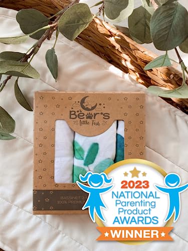 Bear's Little Fish 3-Pack of Moses Basket Sheets |100% Hypoallergenic Jersey Cotton |Gender Neutral Grey and White for Baby boy or Girl |Fitted Crib Sheets for Oval, Hourglass and Rectangular Mattress