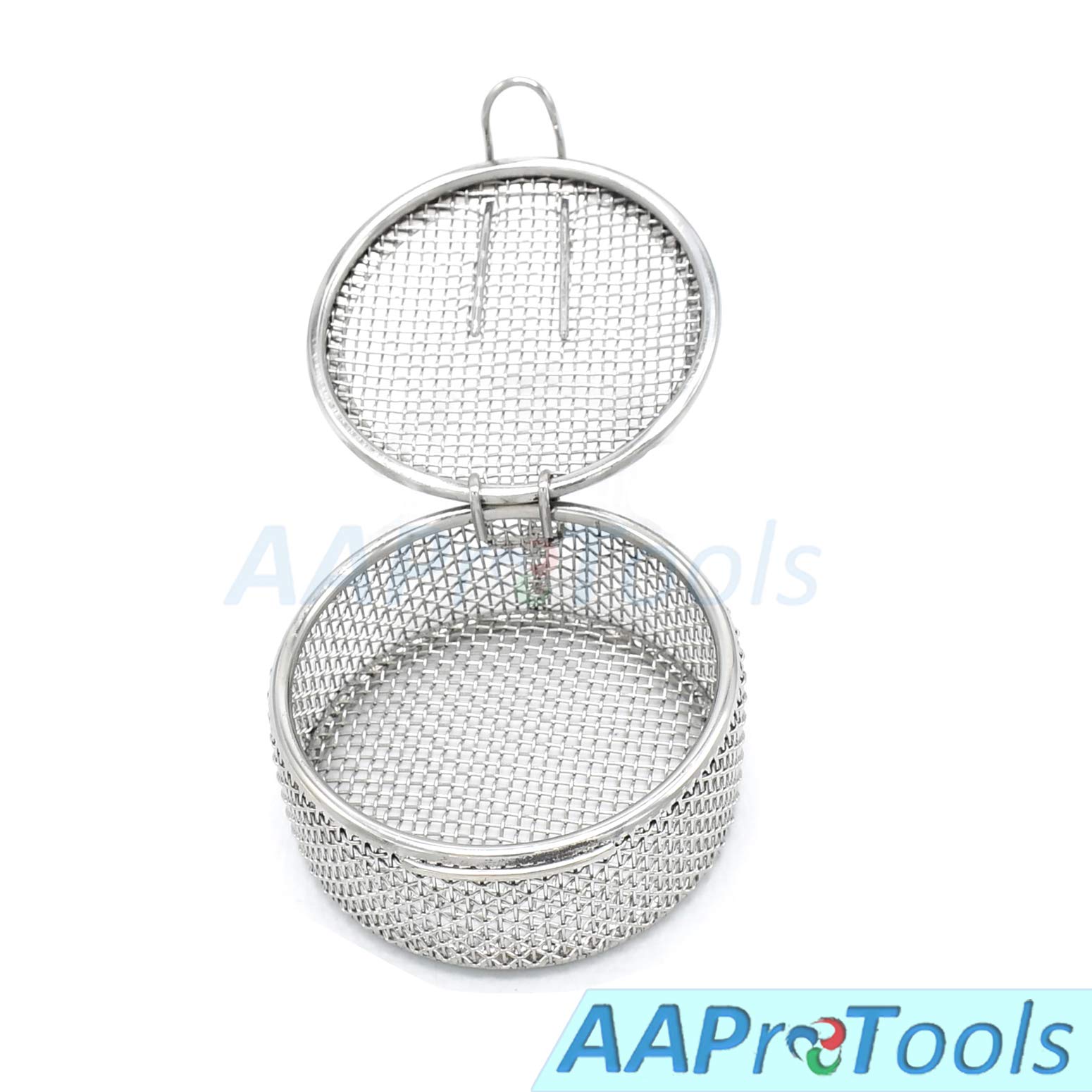AAProTools Micro Mesh Tray with Lid, Stainless Steel, 85 mm x 35 mm
