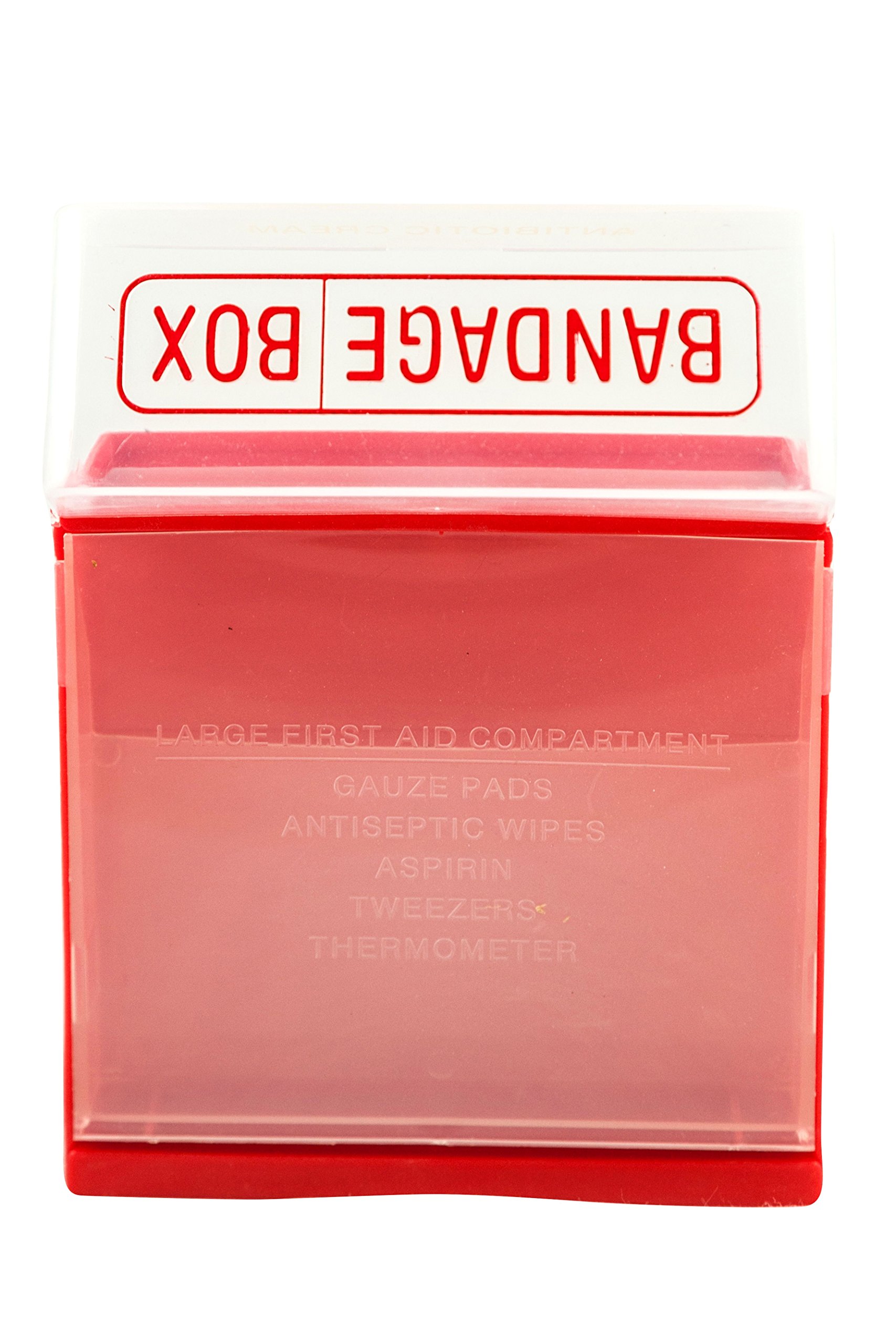 Bandage Box Container, Red with White Center