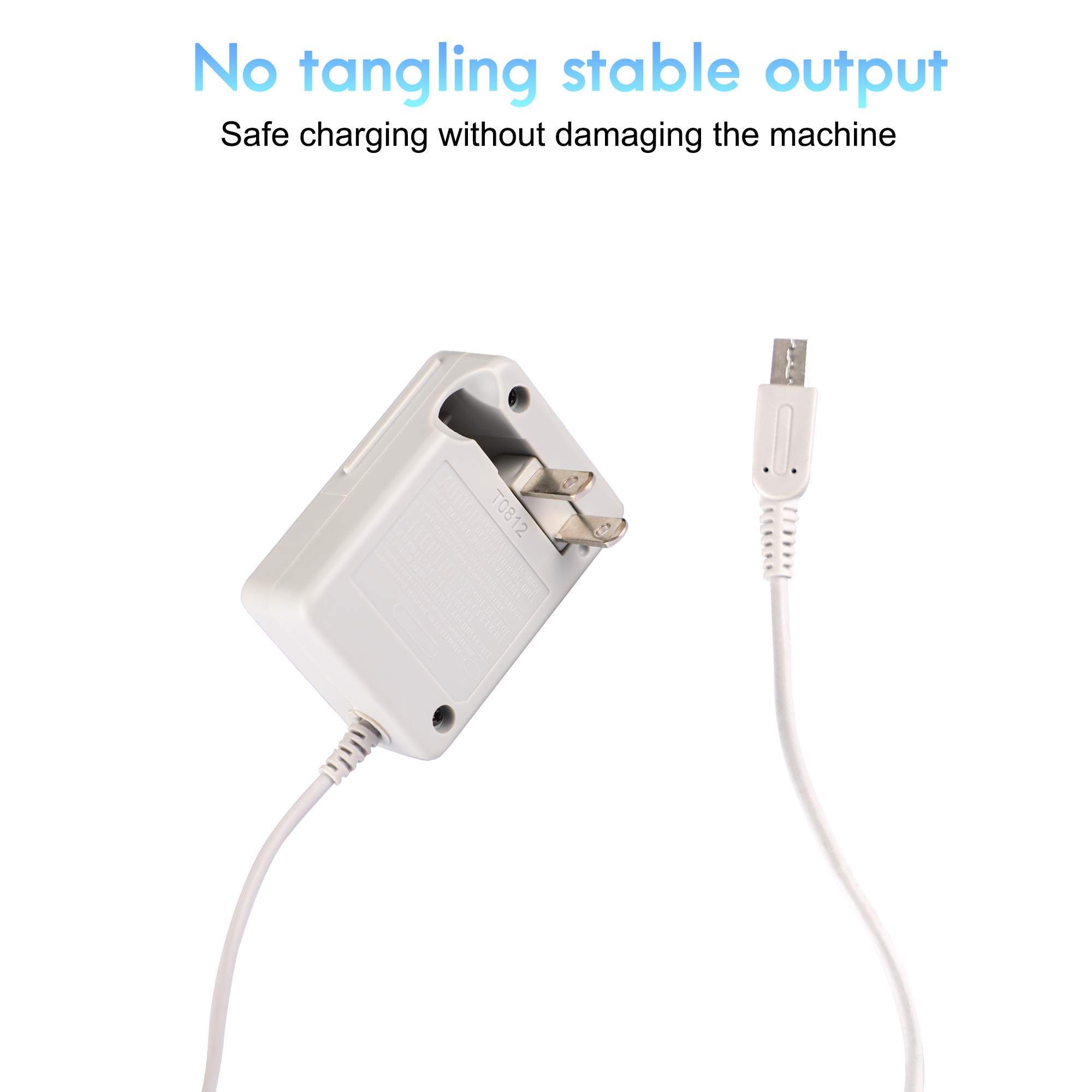 2DS Charger, AC Adapter Charger for Nintendo 2DS/2DS XL/New 2DS/New 2DS XL, Home Travel Charger Wall Plug Power Adapter (100-240 v)