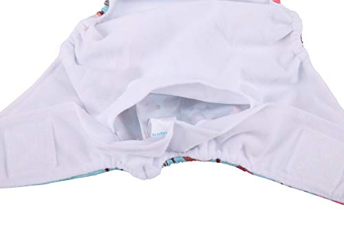 Baby Pocket Cloth Diaper Nappy Hook and Loop (Watercolor Animals)
