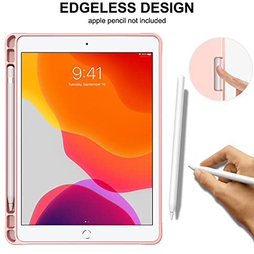 PIXIU Compatible with Pad 9.7 inch Case with Pencil Holder,pad 6th /5th Generation Cases,Full Body Protective Folio Leather Smart case Cover with Wake/Sleep Feature (Purple Marble)