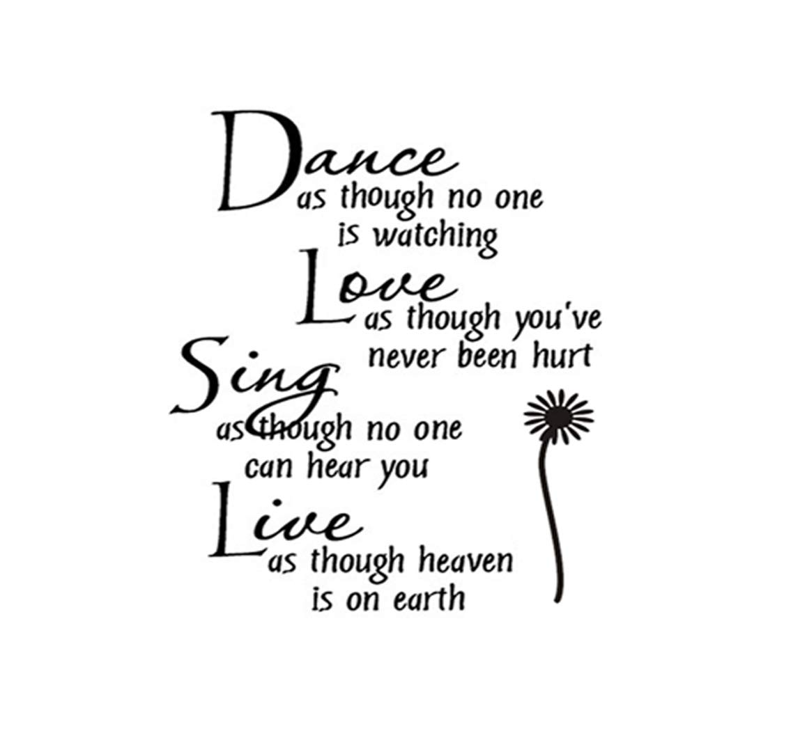 Dance Love Sing Live Wall Decal Removable Wall Sticker Home Decor Quote