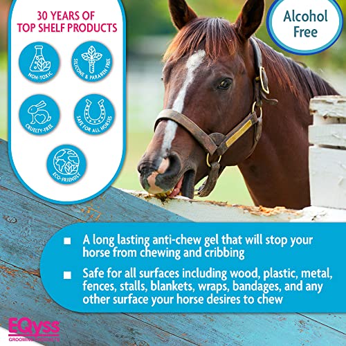 Eqyss Crib Guard Equine Gel 16oz - Guaranteed to Stop Your Horse from Chewing and Cribbing