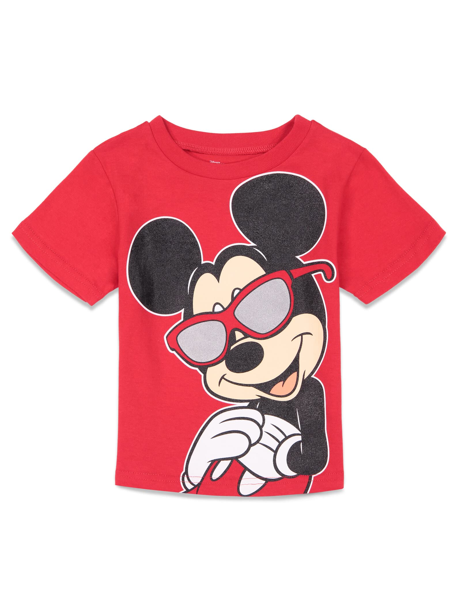 Disney Mickey Mouse Toddler Boys T-Shirt and Shorts Outfit Set Gray/Red 3T