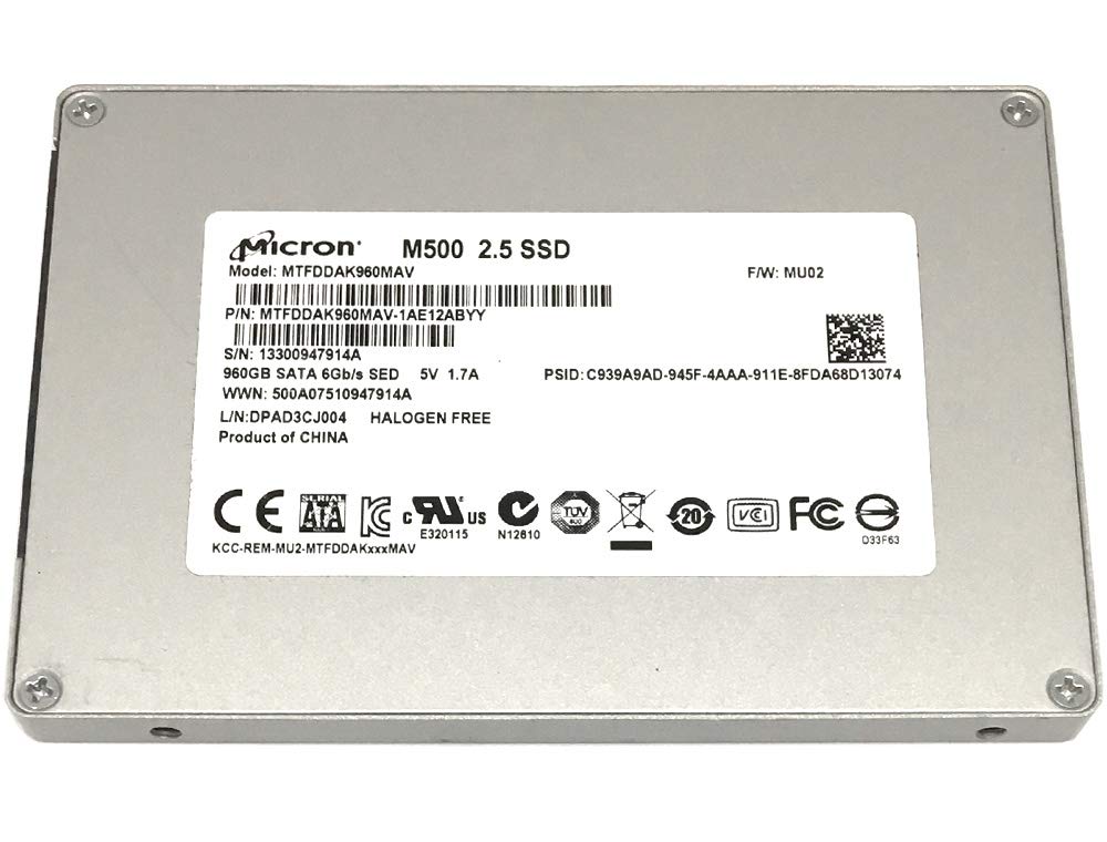 Micron M500 960GB 2.5-inch SATA III MLC (6.0Gb/s) Internal Solid State Drive (SSD) (MTFDDAK960MAV) - 5 Years Warranty