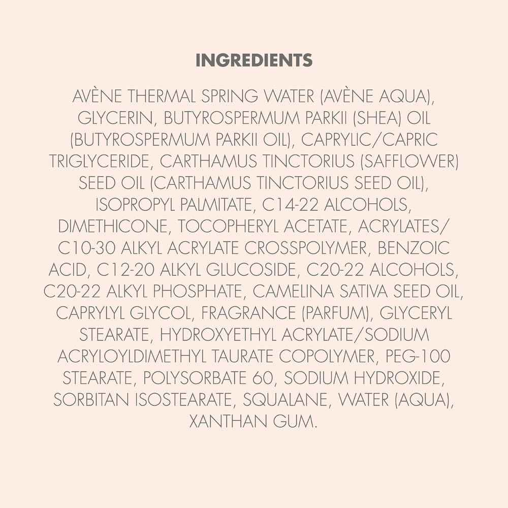 Avene Moisturizing Melt-in Balm, Shea Oil Body Butter, Non-Greasy, Non-Sticky, Quick Absorbing, 8.4 Oz