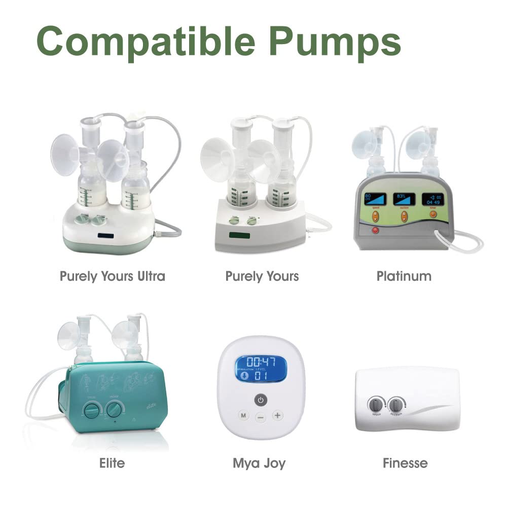 Maymom MyFit Flange Set, Two-Piece Breast Shield (13mm Small) Base Connector for Selected Ameda Breast Pumps (Shield 13mm + Connector)