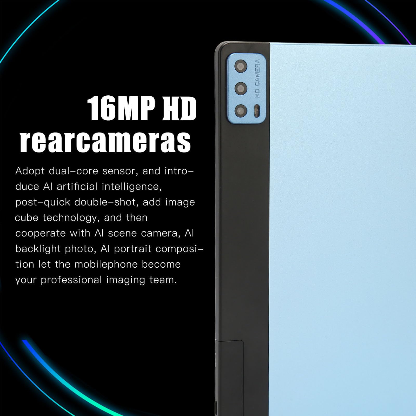2 in 1 Tablet, Android 12 Tablet, 10.1 inch FHD Screen, 6GB RAM 128GB ROM, 7000mAh, 2.4GHz 5G WiFi, Front and Rear Camera with Keyboard and Mouse (US Plug)