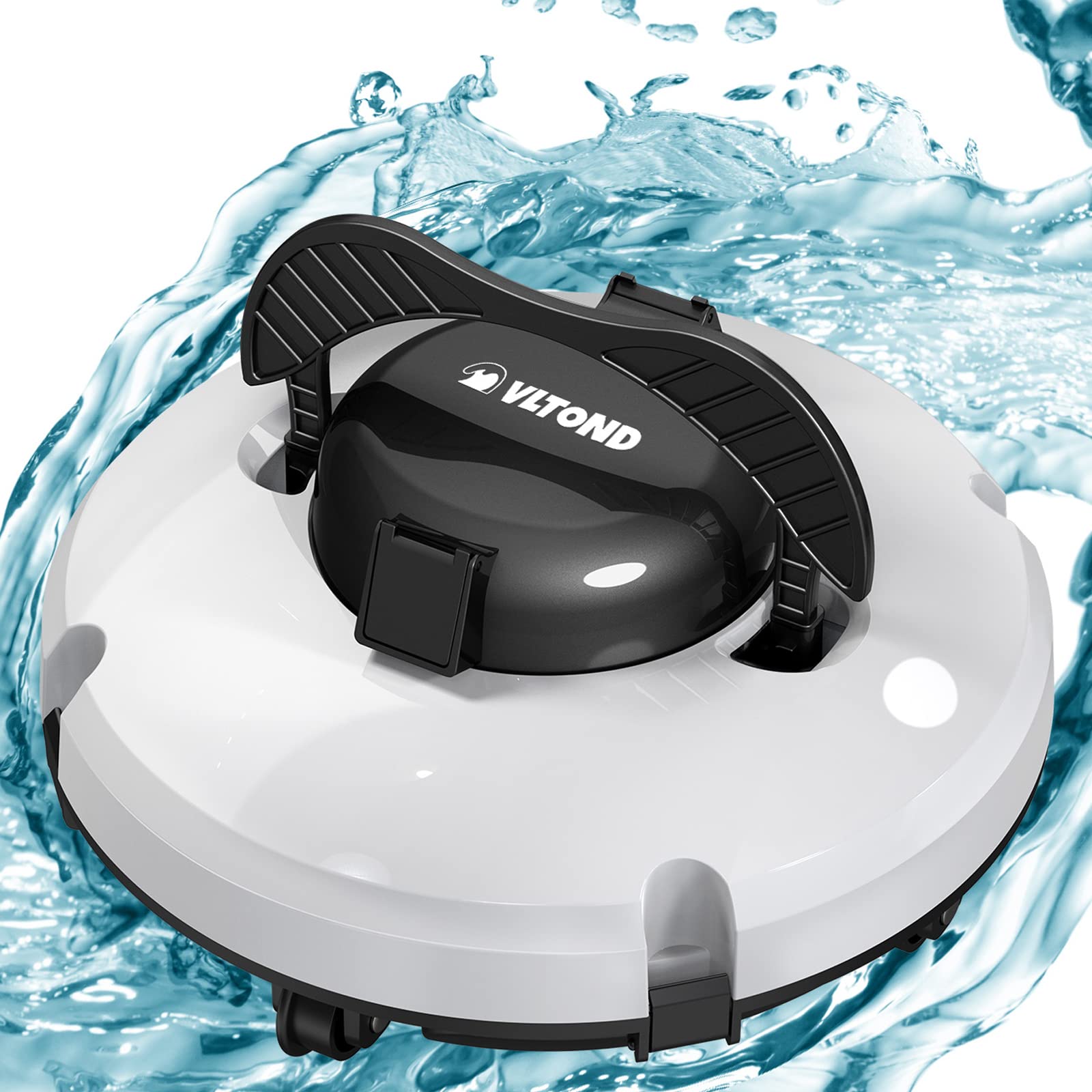 ππππ ππ©π π«ππππ Cordless Pool Vacuum -γUp to πππ Minsγ Robot Pool Vacuum Cleaner for Above Ground/Inground PoolγEnhanceγ 5200mAh Batteryγ2-Motorγ Suction for Flat Pool Up 650