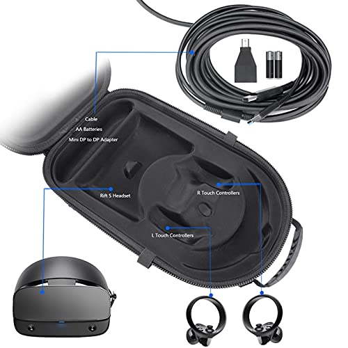 Anncus Hard EVA Bags Protect Cover Storage Box Carrying Case Pouch for Oculus Rift S PC-Powered VR Gaming Headset Accessories