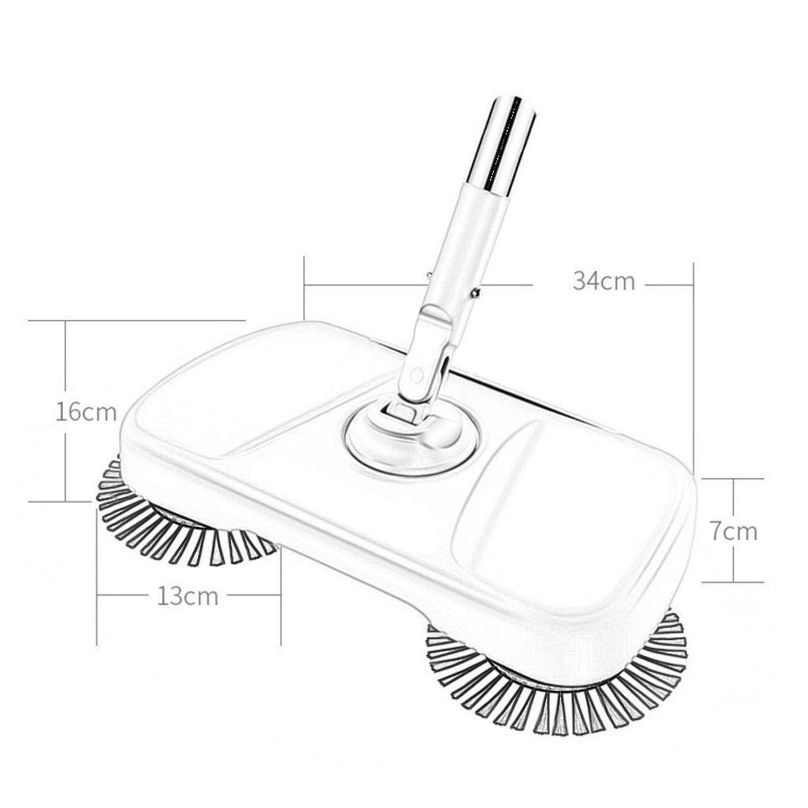 HEMFV Hand Push Sweeper Lazy Broom Mop Broom Dustpan Set Carpet Cleaner Robot Vacuum Cleaner Desk Cleaner Automatic Sweeper (Color : Blue)