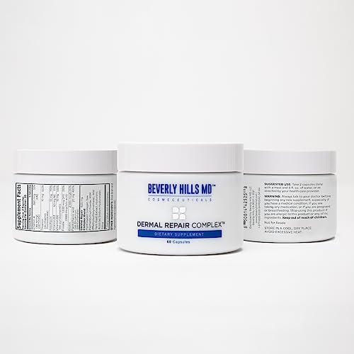 Beverly Hills MD Dermal Repair Anti-Aging Supplement - Hyaluronic Acid, Collagen, Vitamins for Smooth, Plump Skin