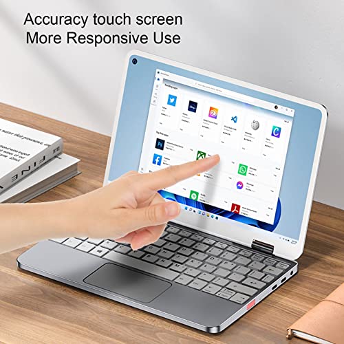 2 in 1 Laptop, 100-240V FHD 10.8 Inch Laptop Screen 360 Rotating Resolution 2560x1600 Efficient Touch Screen for Home (8+1TB US Plug)