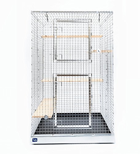 Chinchilla Mansion Chinchilla Cage, Handmade in USA, No Plastic, Built for Chinchillas by Chinchilla Owners, 48" Tall, 30" Wide, 24" Deep, Built to Last.