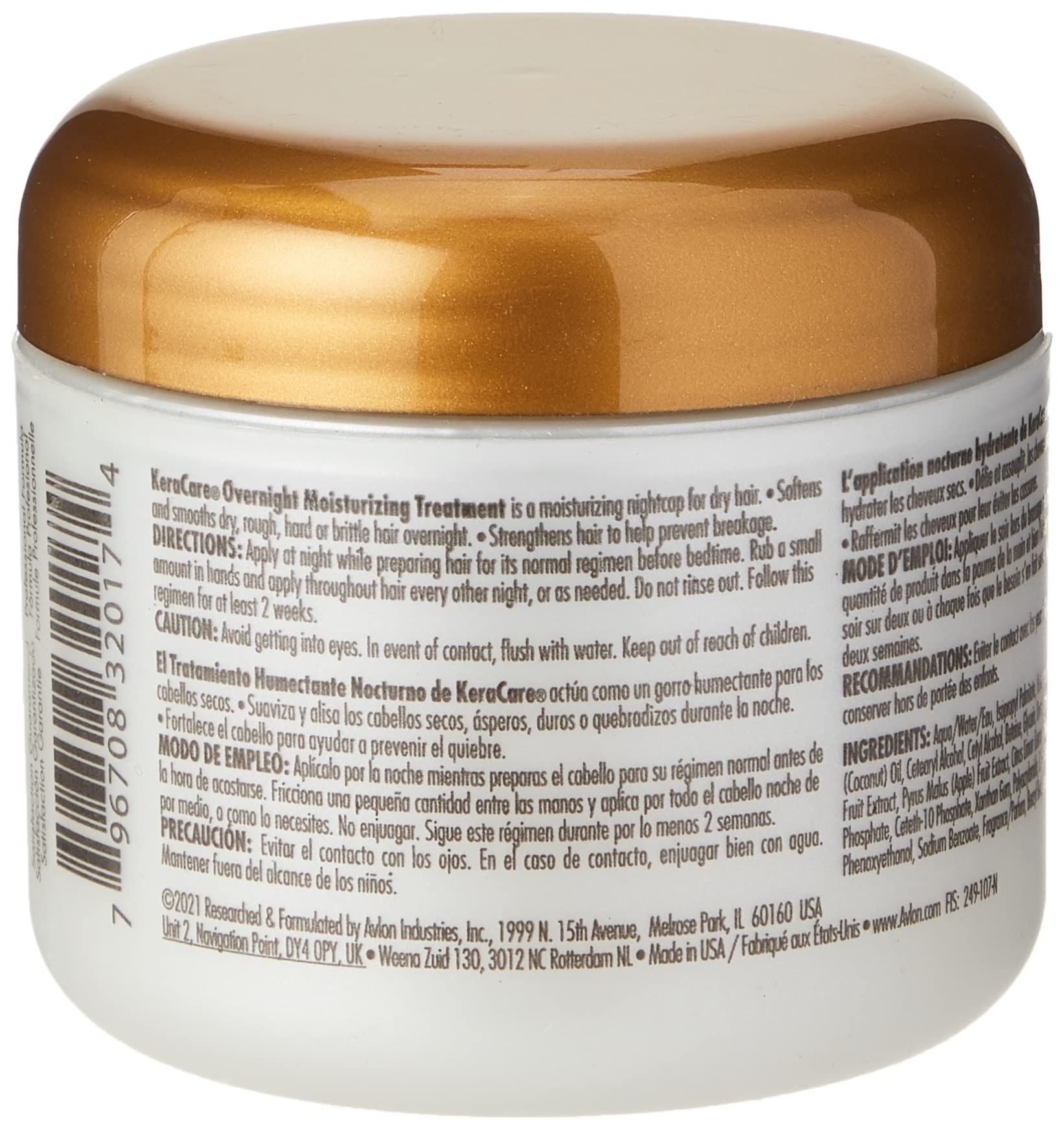Avlon Keracare Overnight Moisturising Treatment, 4 Ounce