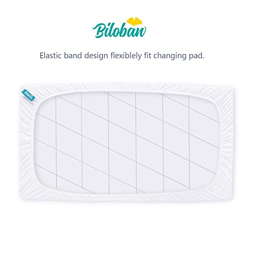 Changing Pad Cover Waterproof, 100% Organic Cotton Changing Pad Sheets, 2 Pack Diaper Changing Table Cover, Ultra Soft Cradle Sheets for Baby Boys and Girls, Breathable & Smooth