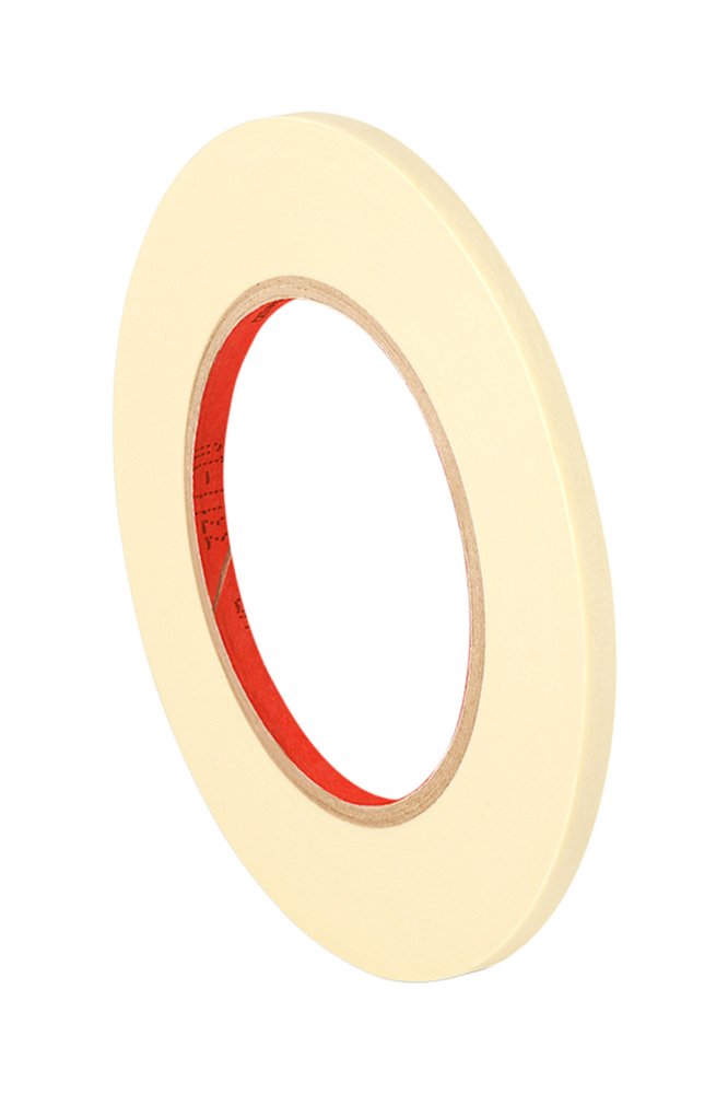 3M 2364 Performance Masking Tape - 0.50 in. x 180 ft. Tan, Rubber Adhesive, Crepe Paper Backing Painters Tape Roll