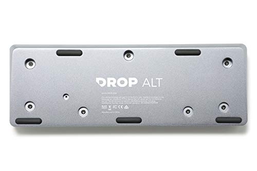 DROP ALT High-Profile Mechanical Keyboard — 65% (67 Key) Gaming Keyboard, Hot-Swap Switches, Programmable Macros, Backlit RGB LED, USB-C, Doubleshot PBT, Aluminum Frame (Kaihua Speed Silver, Gray)