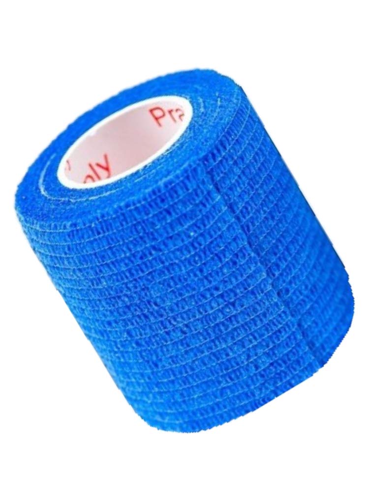 2 Inch Self Adhesive Medical Bandage Wrap Sport Tape (Deep Blue) (6 Rolls) Self Adherent Cohesive First Aid Sport Flex Wrist Ankle Knee Sprains and Swelling
