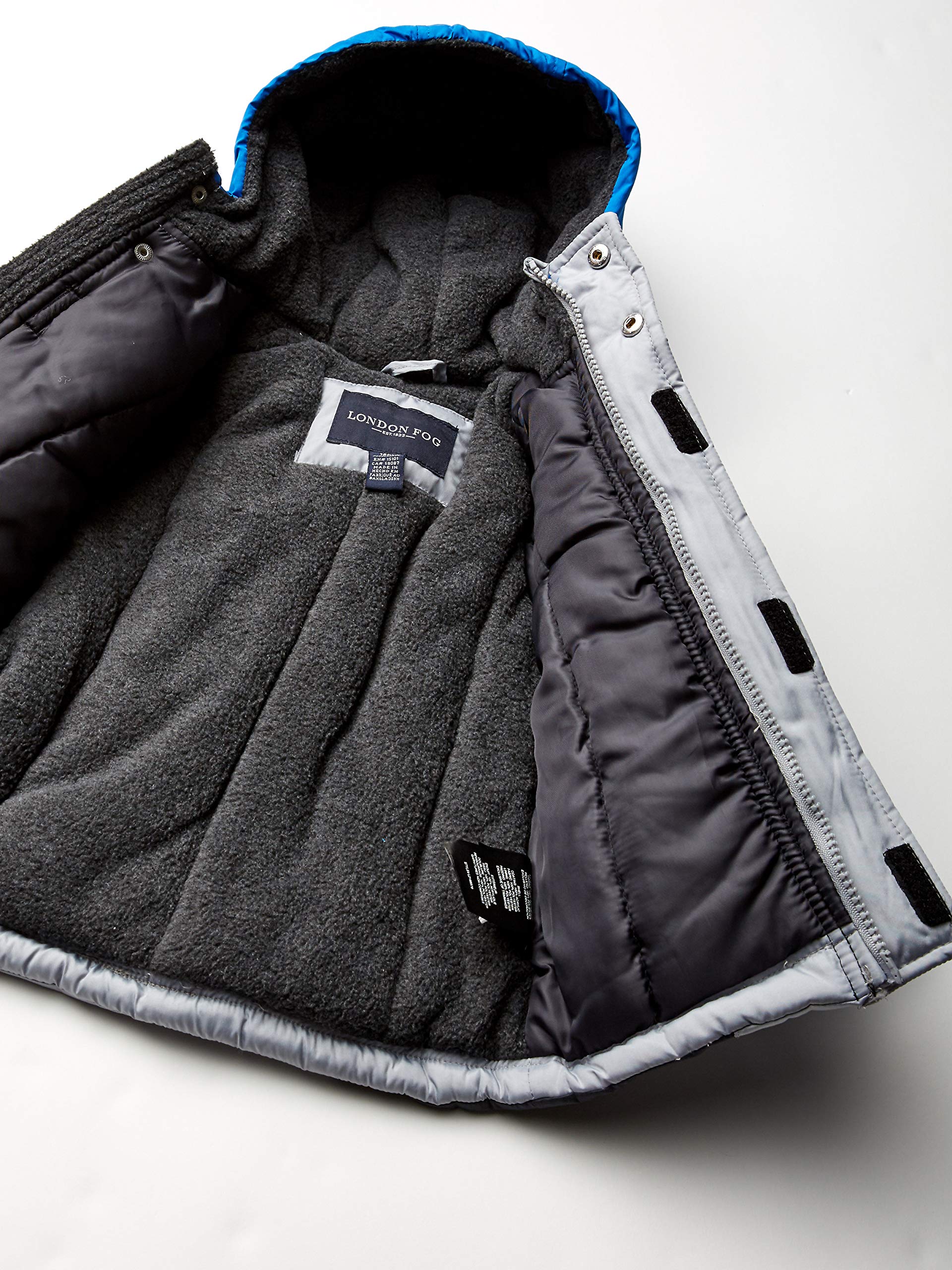 LONDON FOG Boys' 2-Piece Snow Pant & Jacket Snowsuit, Blue and Pants, 10/12