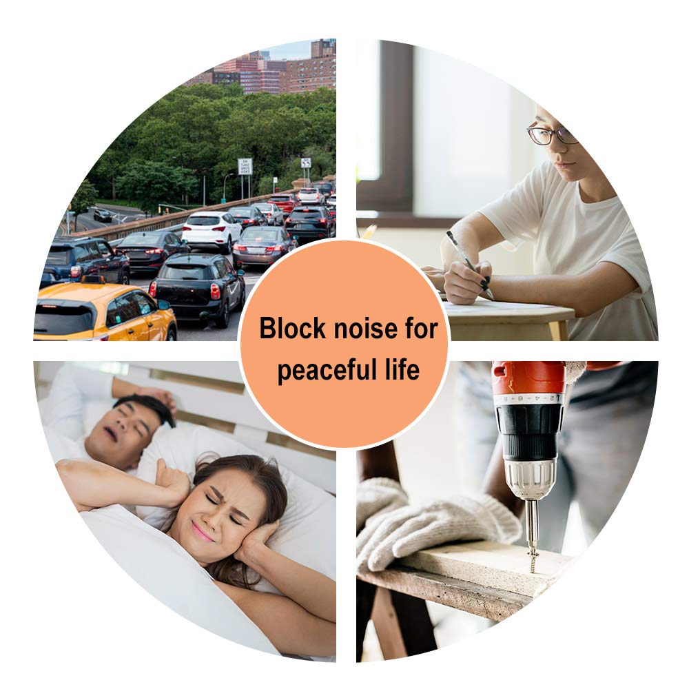 20 Pair Foam Ear Plugs with Cord - Soft & Comfortable Disposable Ear Protection - Individually Wrapped with Noise Cancelling up to 32dB - Ideal for Sleeping Construction Shooting Sports Mowing