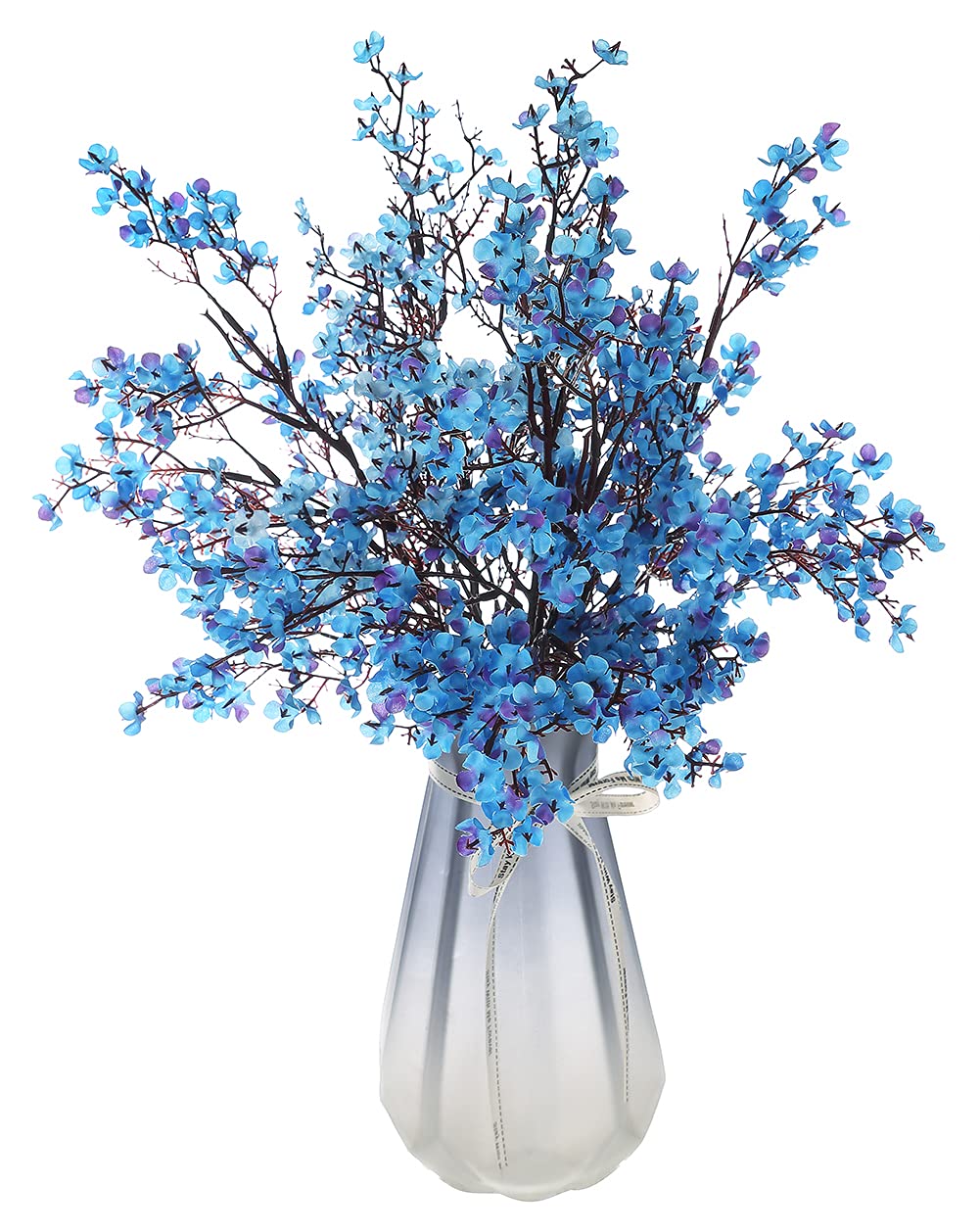 AngelUU Artificial Flowers 6Pcs Babys Breath Fabric Cloth European Fake Silk Plants Decor Wedding Party Decoration Bouquets DIY Home Garden ,Blue