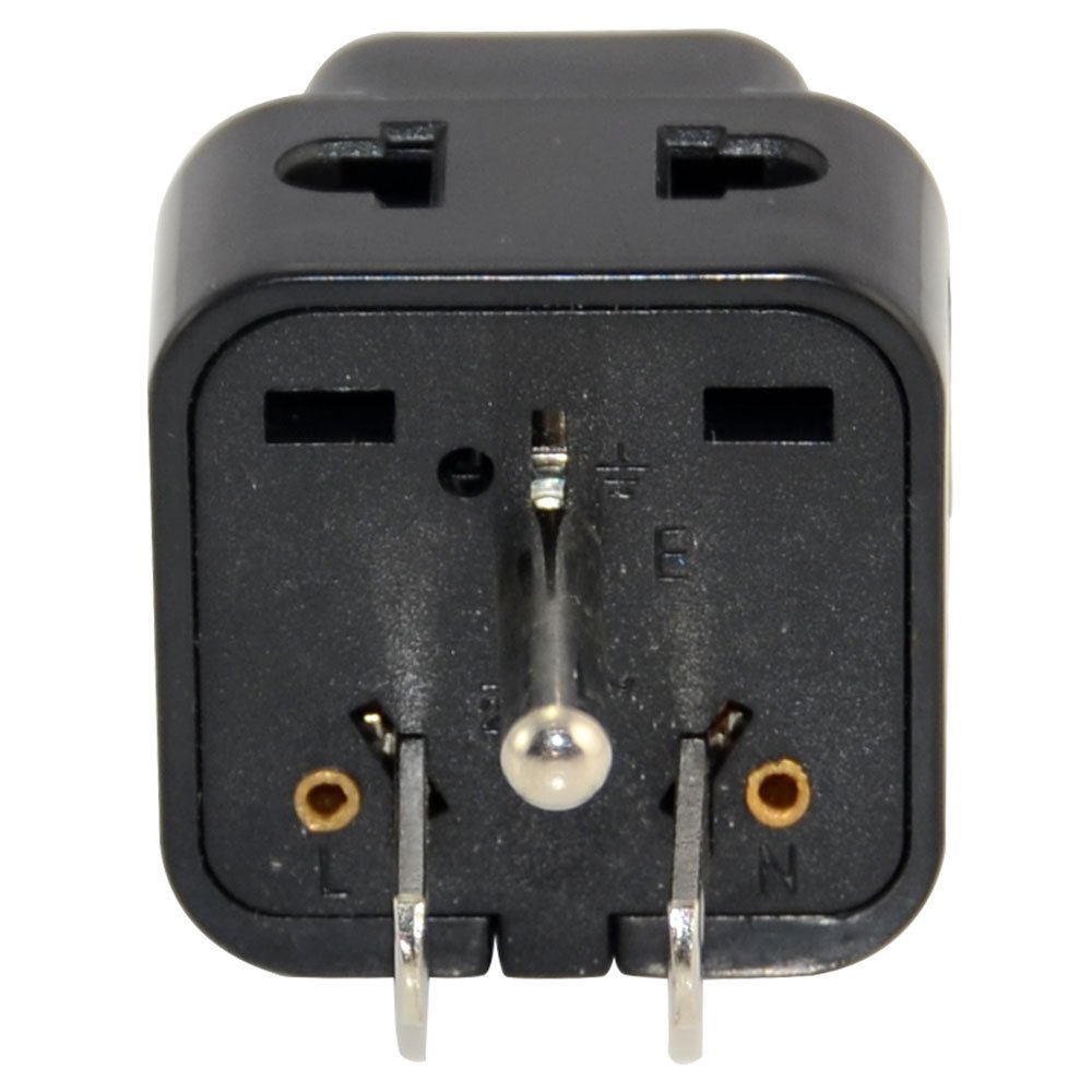ANRANK U-U73590AK Universal EU UK AU to US USA Canada AC Travel Power Plug Adapter Converter Black