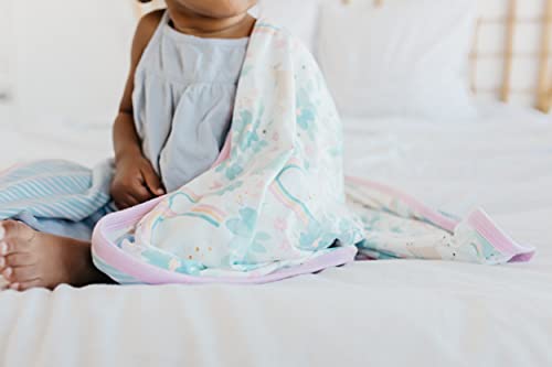 Large Premium Knit Baby 3 Layer Stretchy Quilt Blanket"Whimsy" by Copper Pearl