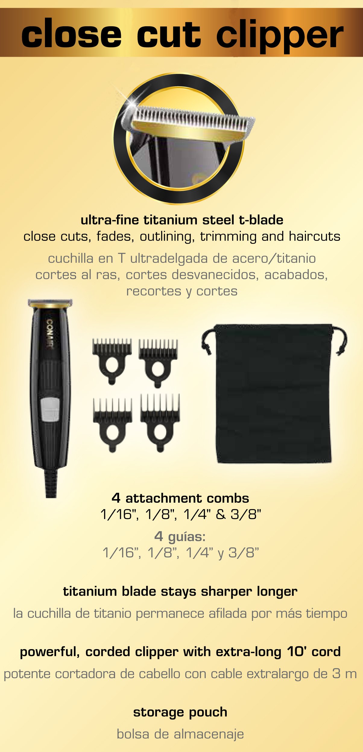 ConairMAN Hair Cutting Kit for Men, Close Cut Hair Clipper