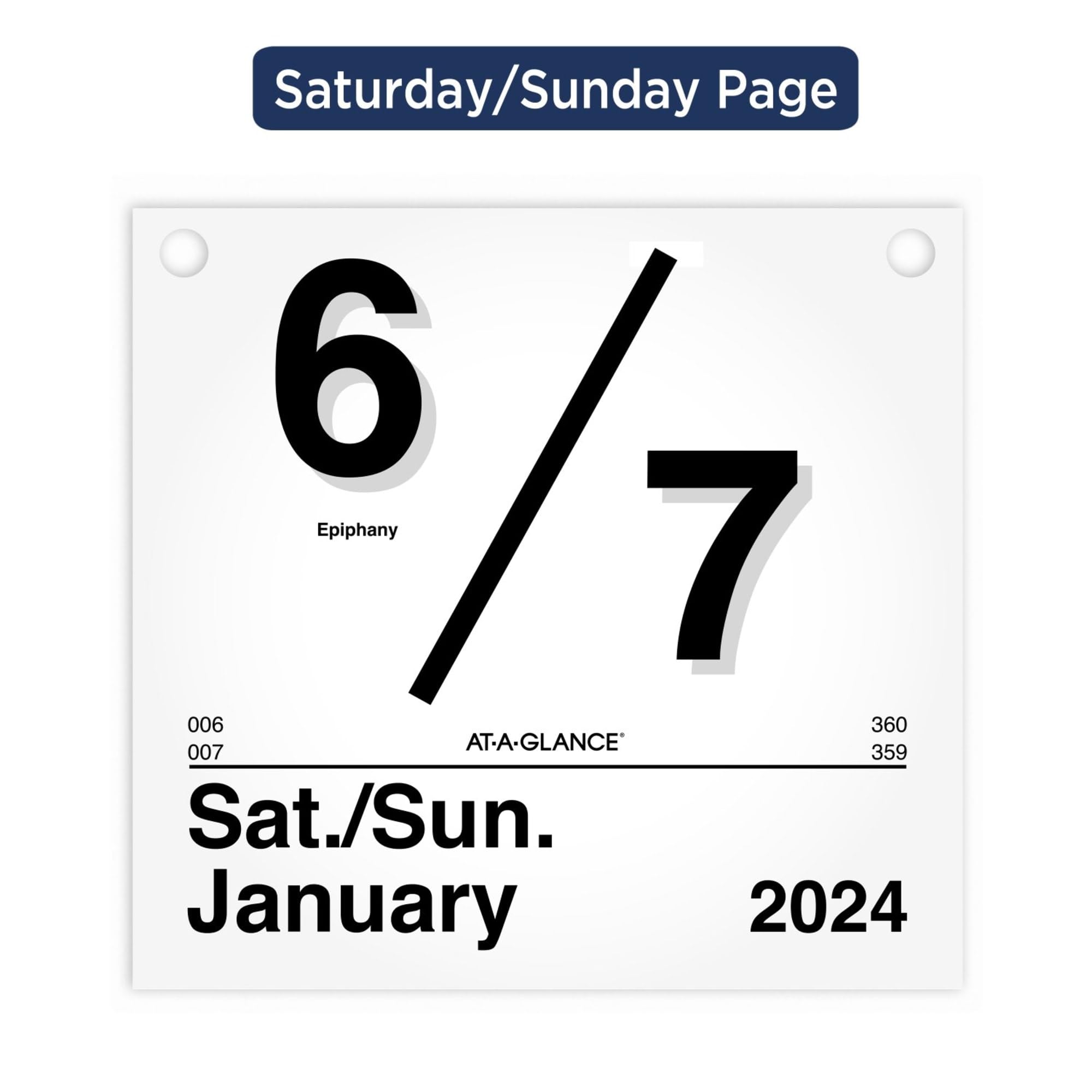 2024 AT-A-GLANCEĀ® "Today Is" Daily Wall Calendar Refill, 8-1/2" x 8", January to December 2024, K450