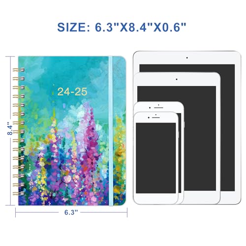 2024-2025 Planner - Planner/Calendar 2024-2025, Jul 2024 - Jun 2025, 2024-2025 Planner Weekly and Monthly with Tabs, 6.3" x 8.4", Hardcover with Back Pocket + Thick Paper - Oil Painting
