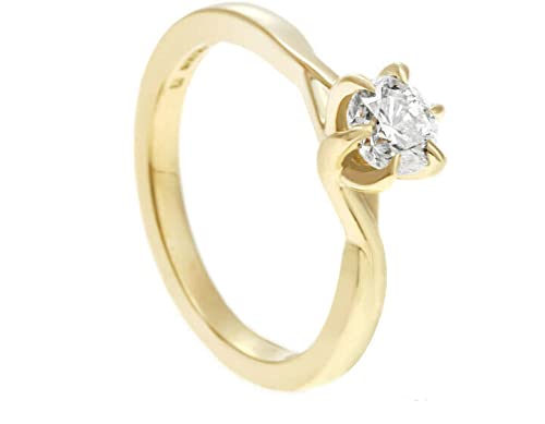 14k Yellow Gold Finish 1.75 Ct Round Cut Simulated Diamond Women's Wedding Engagement Ring