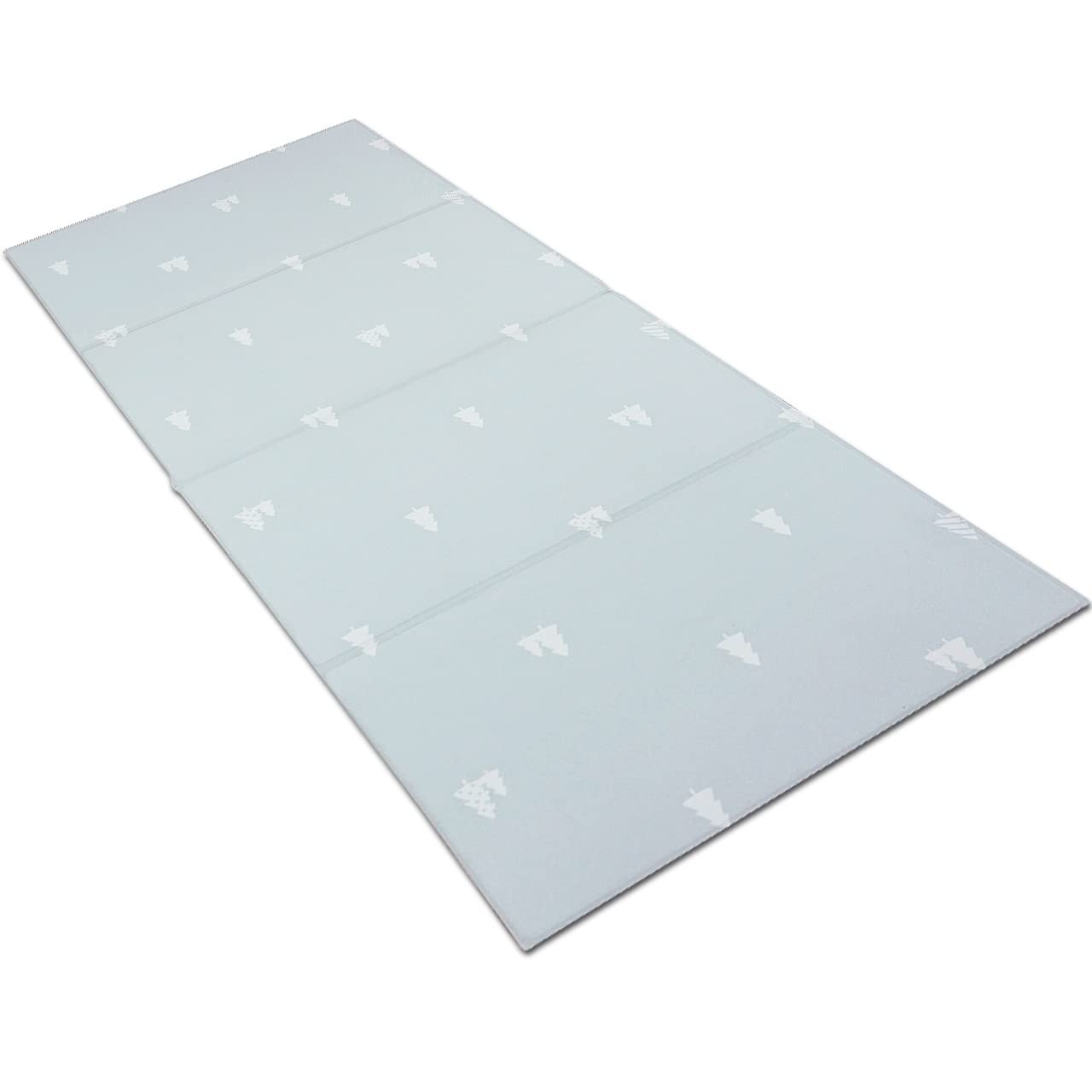 180cm x 70cm x 6mm Folding Reversible Yoga Mat Floor Fitness Exercise Pilates Workout Non-Slip Pine Tree Design