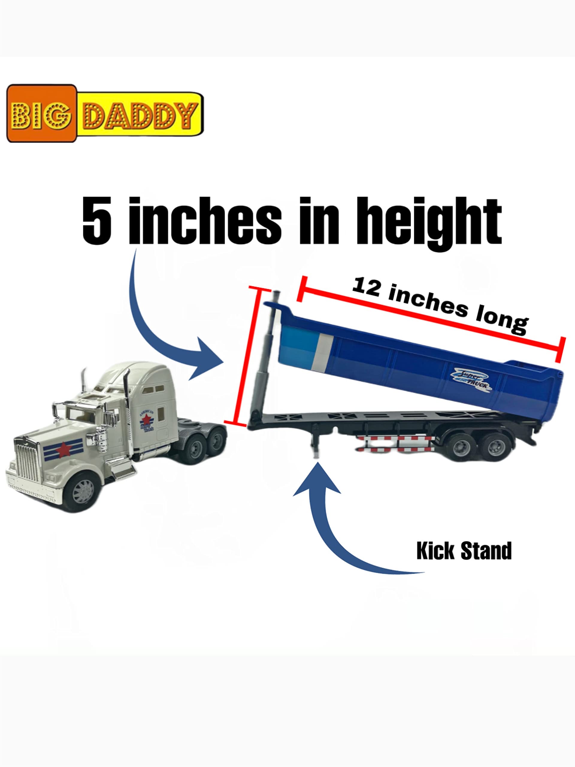 Big Daddy Big Rig Heavy Duty Construction Crane Truck - Build and Hoist Series