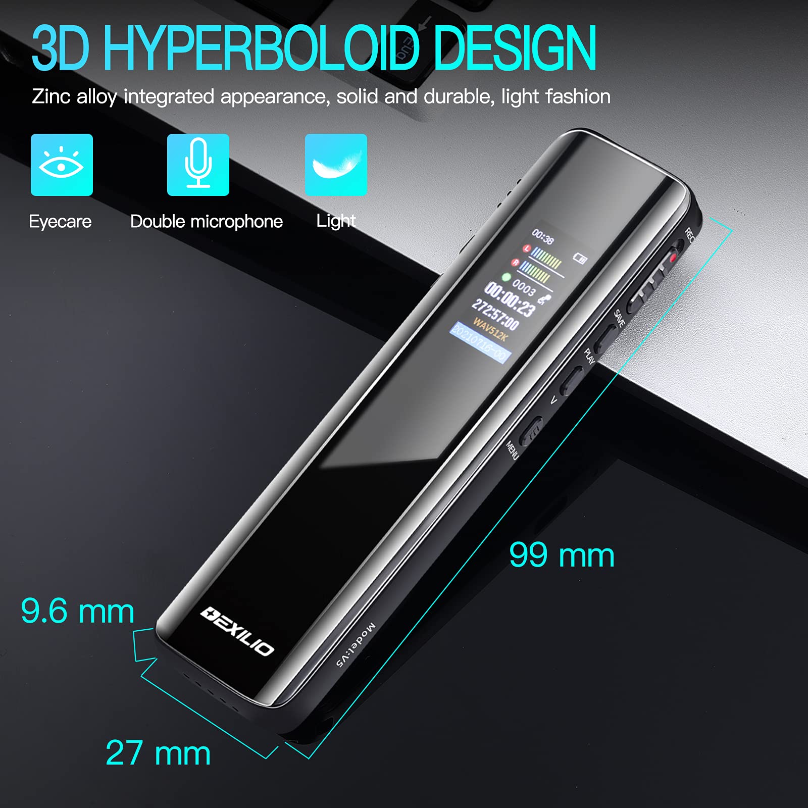 5-Star Compatible Inkjet Cartridge 64GB Professional Digital Voice Recorderr