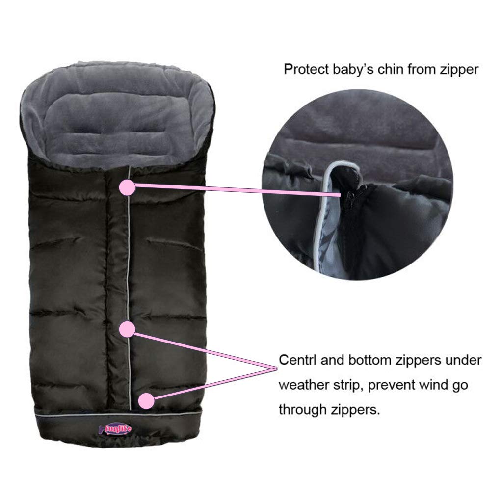 Anti-Kick Waterproof Stroller Sleeping Sack,Universal Stroller Footmuff Fits All Toddler/Sleeping Bag Cocoon Cozy Warmer for Baby Winter Stroller Cover with Unique Design