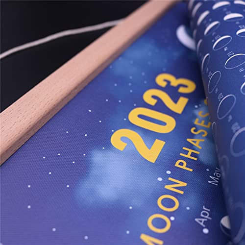 2024 May- 2025 April Moon Phase Calendar Print Poster Vertical Canvas Material Lunar Cycle Chart Ready to Hang with Frame Space Wall Art Decor (16 X 24 Inch)