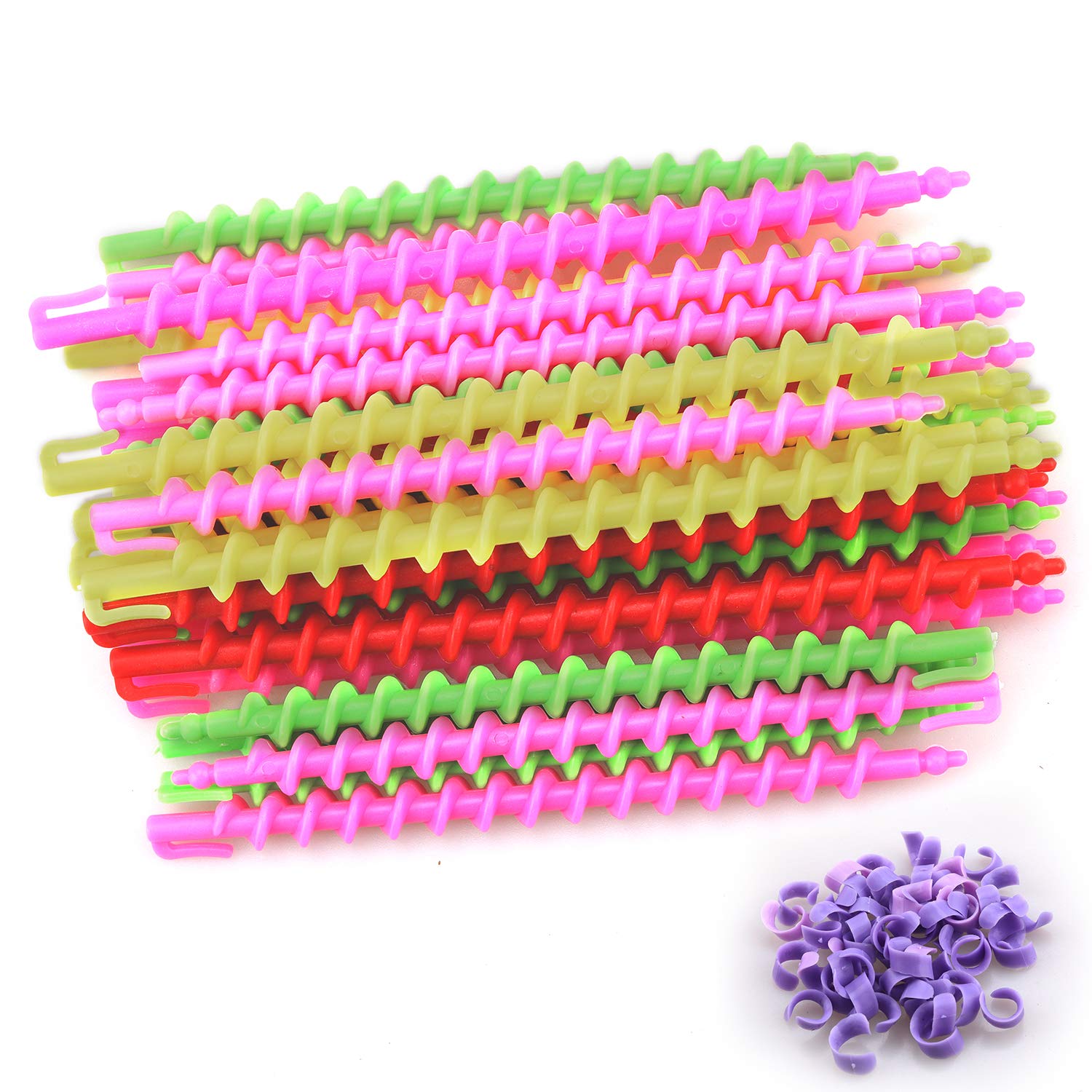 Coobar 35Pcs Plastic Barber Hairdressing Spiral Hair Perm Rod Salon Tool Durable