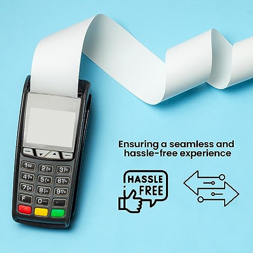 BAM POS Thermal Receipt Paper - Crisp & Clear Images, BPA Free - Ideal for First Data FD50 & FD100TI, Credit Card Machines - Pack of 50 Rolls