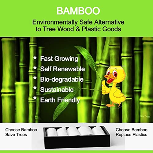 Bamboo Guest Towel Holder In Black (9.75"x 5.50"x 2") – Bathroom Napkin Tray – Multipurpose Organizer & Accessory Box - For Guest Bathroom, Desk, Dining Table, Kitchen Counter & Drawers