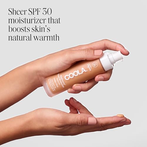 COOLA Organic Rosilliance BB Cream with SPF 30, Tinted Moisturizer Sunscreen & Foundation, Dermatologist Tested, Golden Hour, 1.5 Fl Oz