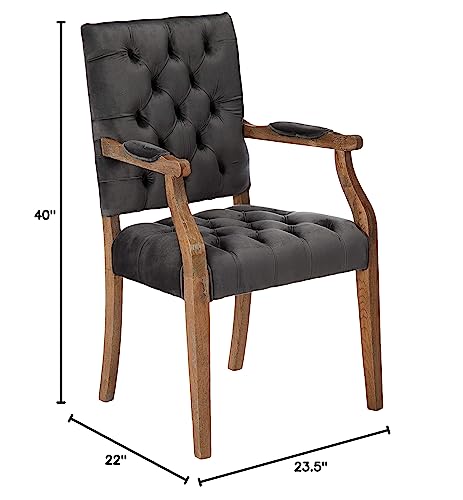 Christopher Knight Home Carolina Velvet Dining Chair, Charcoal