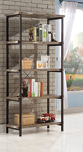 Coaster Furniture Bookcase Salvaged Cabin and Black 801552
