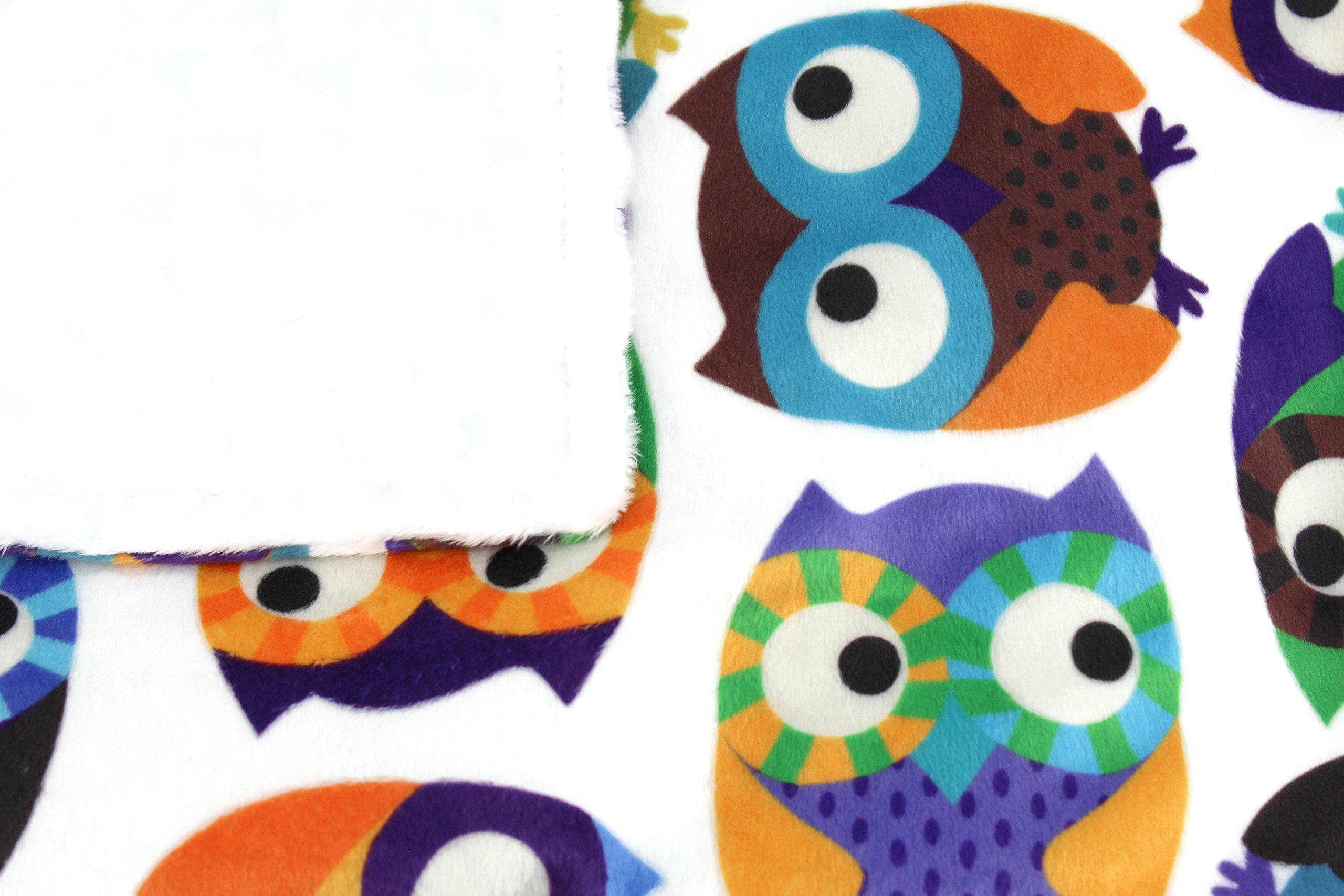 Dear Baby Gear Deluxe Car Seat Canopy, Owls, Multi Color / White Minky Dot