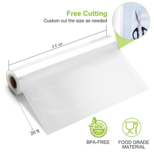 Bonsenkitchen Food Sealer Vacuum Sealer, Built-in Cutter & sealer Bags Rolls and Starter Kit, Dry&Moist Food Modes, Compact Design Air Sealing System Portable Vacuum Sealer, Black