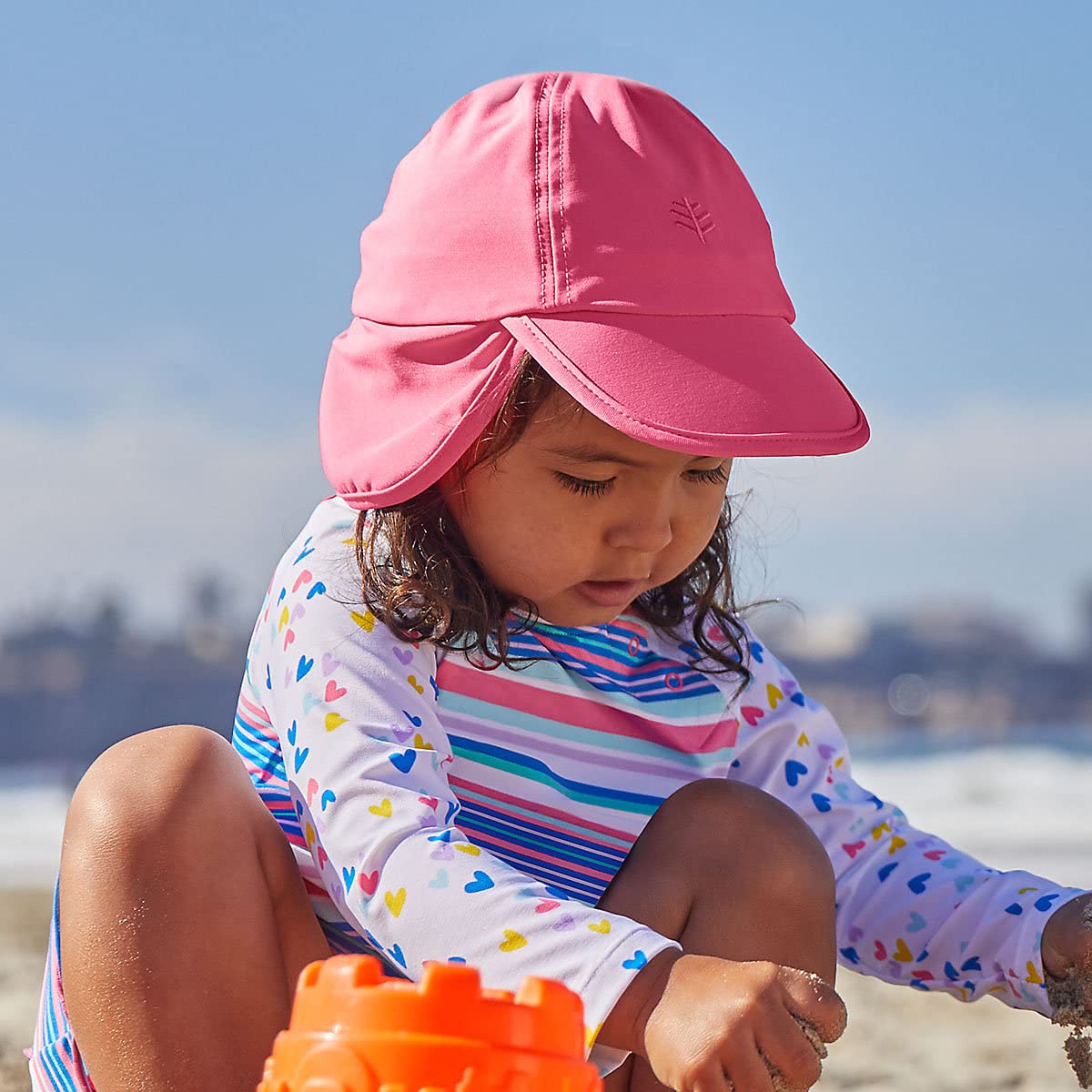 Coolibar UPF 50+ Baby Splashy All Sport Hat - Sun Protective (2-3T- Navy)